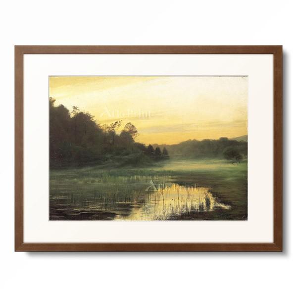 Artist: Lewitan, Isaak Iljitsch,1861-1900 Imagetitle: Morning Mist over the Marsh. Dimensions: 33,8 x 44,4 cm Medium: Ol...