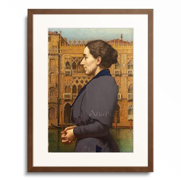 Artist: Pidoll zu Quintenbach, Karl M,1847-1901 Imagetitle: Bildnis eines Fraulein Cosmann vor der Ca' d'Oro in Venedig ...