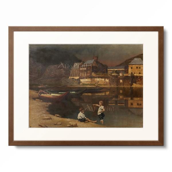 Artist: Pidoll zu Quintenbach, Karl M,1847-1901 Imagetitle: Landscape in Luxembourg. 1889 Dimensions: 48,5 x 65 cm Mediu...