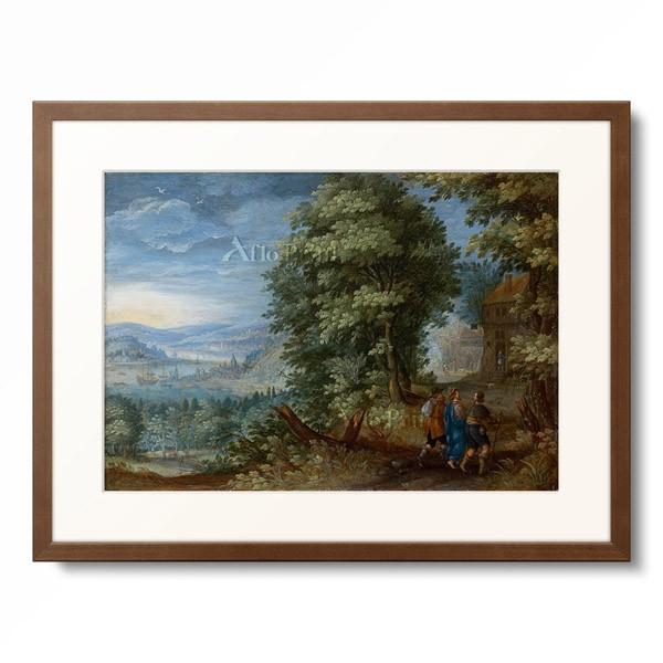 Artist: Flamisch Imagetitle: The Walk to Emmaus. Around 1600 Dimensions: 15,6 x 22,1 cm Medium: on copper Location: Stad...