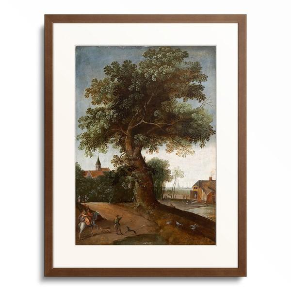 Artist: Grimmer, Jakob,um1525-1547 Imagetitle: Landscape with big tree. Dimensions: 37,2 x 26,4 cm Medium: on oak wood L...