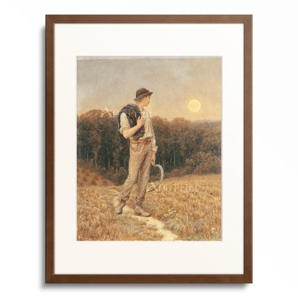 Artist: Allingham, Helen,1848-1926 Imagetitle: The Harvest Moon, 'Globed In Mellow Splendour'. 1879 Medium: Pencil,water...