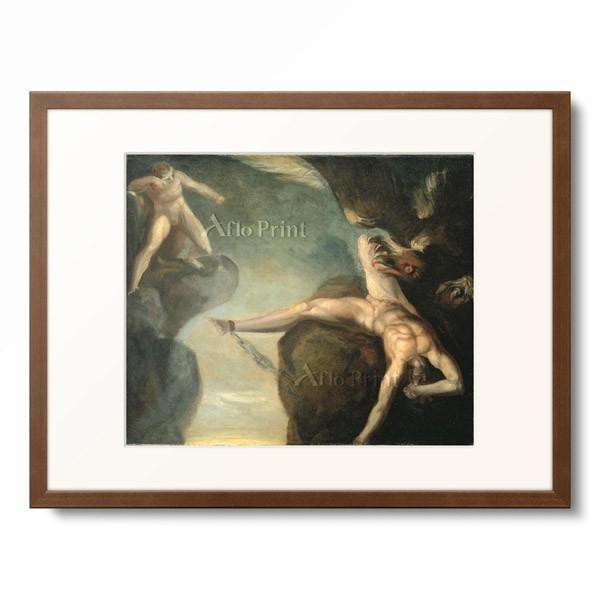 Artist: Fuseli, Henry,1741-1825 Imagetitle: Prometheus freed by Hercules. 1781/85 Dimensions: 63 x 75 cm Medium: Oil/Can...