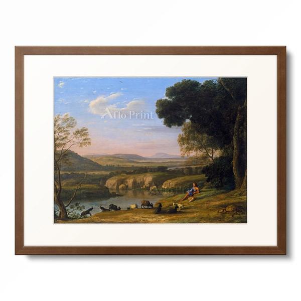 作家名： クロード・ロラン ( 1600年 - 1682年 ) フランスの画家ジャンル： 古典主義 Artist: Lorrain (Gellee), Claude,1600-1682 Imagetitle: River landscape...