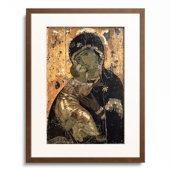 所蔵: トレチャコフ美術館Artist: Byzantine icon,early 12th century Imagetitle: Die Gottesmutter von Wladimir. Medium: Tempera on pan...