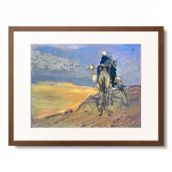 作家名：マックス・スレフォークト (1868年-1932年)国籍：ドイツ ジャンル ：印象派 Artist: Slevogt, Max,1868-1932 Imagetitle: Sandstorm in the Libyan Desert...