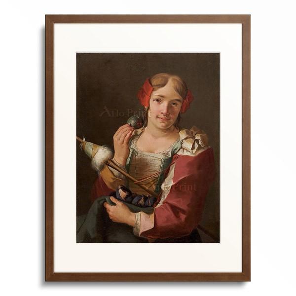 所蔵：クンストパラスト美術館Artist: Cipper, Giacomo Francesco,1664-1736 Imagetitle: Portrait of a Young Spinning Woman. Dimensions: 69...