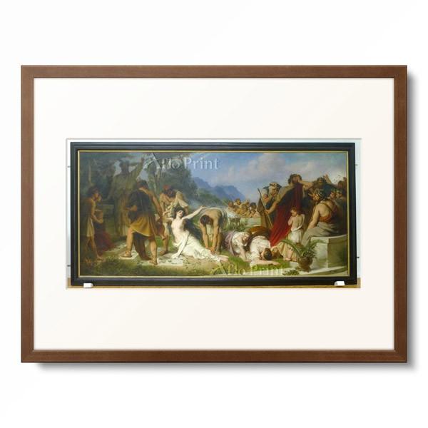 所蔵：クンストパラスト美術館Artist: Bendemann, Eduard,1811-1889 Imagetitle: The Sacrifice of Iphigenia. 1867 Dimensions: 156 x 343 cm ...