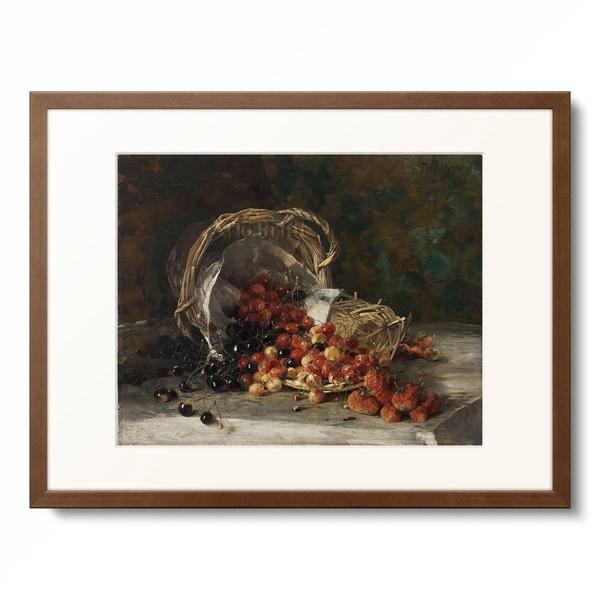所蔵：クンストパラスト美術館Artist: Kroner, Magda,1854-1935 Imagetitle: Still Life with Cherries and Strawberries in a Basket. 1904 Di...