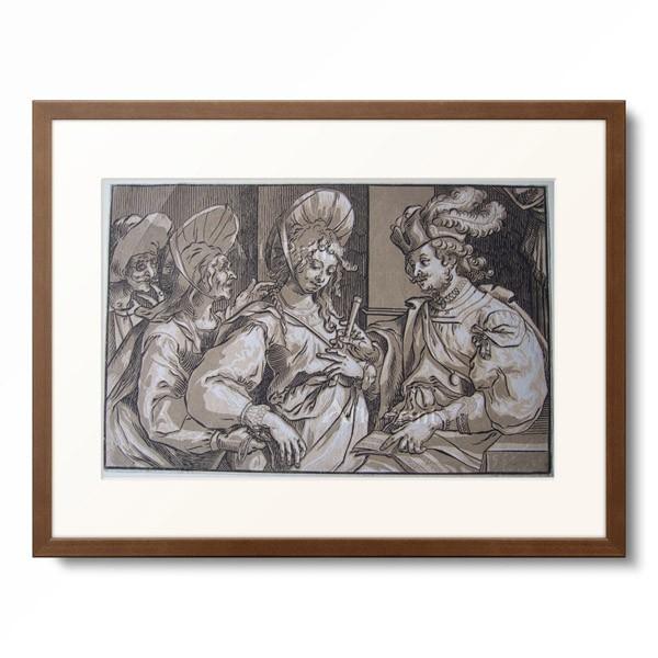 所蔵：クンストパラスト美術館Artist: Businck, Ludolph,1590s-? Imagetitle: The Procuress. Between 1623 and 1630 Dimensions: 22, 1 x 34,2...