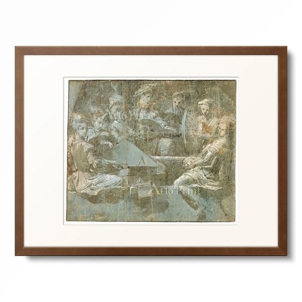 所蔵：クンストパラスト美術館Artist: Abate, Nicolo dell',c. 1512-1571 Imagetitle: Party playing Music. Around 1543 Dimensions: 20 x 23,...