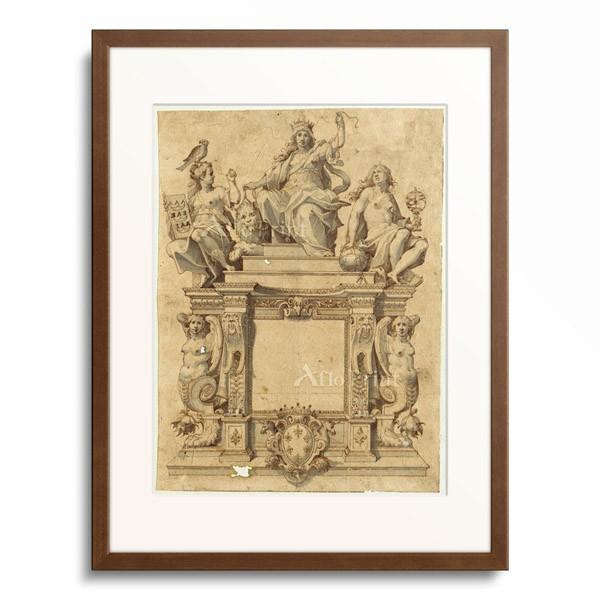 所蔵：クンストパラスト美術館Artist: Malosso,in fact,Giovanni Battista Trotti,ca 1556-1619 Imagetitle: Design for a frontispiece. Aroun...