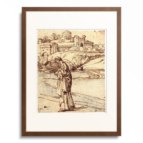 所蔵：クンストパラスト美術館Artist: Zampieri, Domenico (Domenichino),1581-1641 Imagetitle: Flight into Egypt. Arouns 1605/06 Dimension...