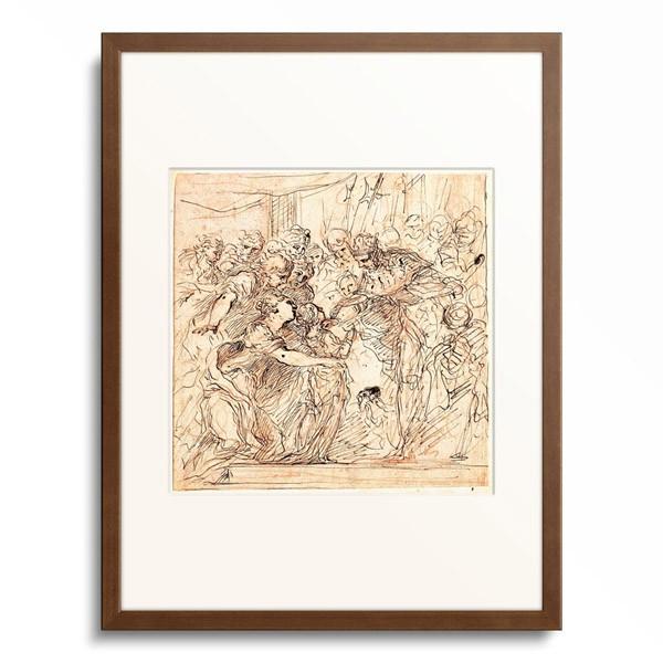 所蔵：クンストパラスト美術館Artist: Biscaino, Bartolomeo,1632-1657 Imagetitle: Alexander receiving Darius' family (?). Dimensions: 19,...