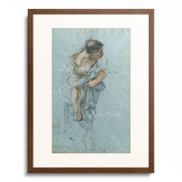 所蔵：クンストパラスト美術館Artist: Courtois, Guillaume,(Cortese, Guglielmo),1628-1679 Imagetitle: Study of a female figure. Dimension...