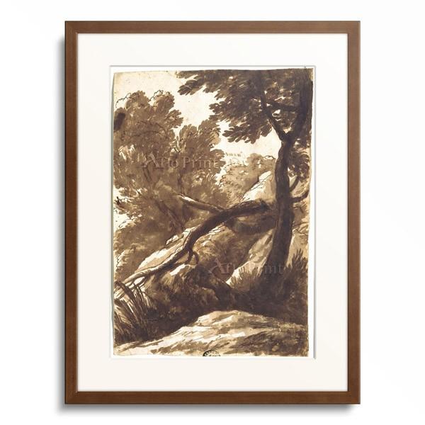 所蔵：クンストパラスト美術館Artist: Torregiani, Bartolomeo,?-1675 Imagetitle: Wooded landscape - verso. 1646 Dimensions: 34,4 x 23,7 c...