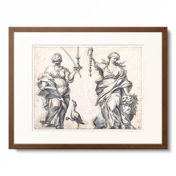 所蔵：クンストパラスト美術館Artist: Lenardi, Giovanni Battista,1656-1704 Imagetitle: Allegories of vigilance and strength. Dimensions:...