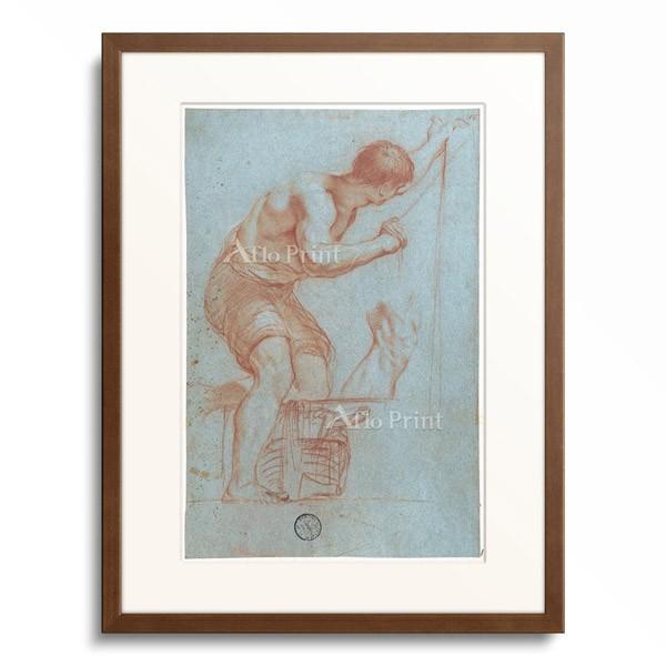 所蔵：クンストパラスト美術館Artist: Preti, Mattia,1613-1699 Imagetitle: Study of a male figure. Dimensions: 37,9 x 24,8 cm Medium: red...