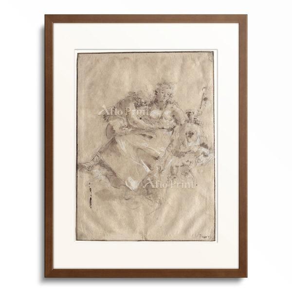 所蔵：クンストパラスト美術館Artist: Menescardi, Giustino,around 1720-1776 Imagetitle: Tithonus and Aurora. Dimensions: 31,2 x 22,1 cm ...