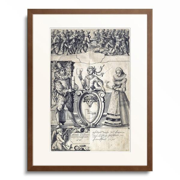 所蔵：クンストパラスト美術館Artist: Elsheimer, Adam,1578-1610 Imagetitle: Design for a glass painting for the Frankfurt butcher Philip...