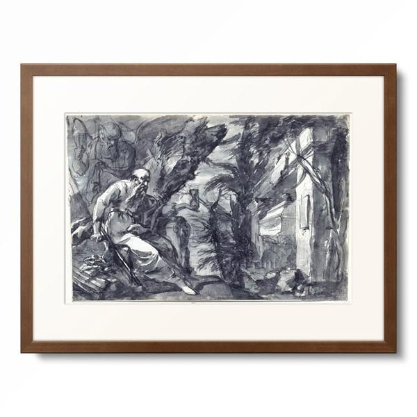 所蔵：クンストパラスト美術館Artist: Spillenberger, Johann,1628-1679 Imagetitle: Chronos and Democritus. 1670s Dimensions: 19,8 x 30 cm...