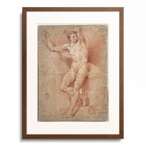 所蔵：クンストパラスト美術館Artist: Guibal, Nicolas,1725-1784 Imagetitle: Male nude, standing. 1757 Dimensions: 56,8 x 41 cm Medium: R...