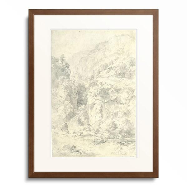 所蔵：クンストパラスト美術館Artist: Achenbach, Andreas,1815-1910 Imagetitle: Mountain landscape. 1901 Dimensions: 47 x 31 cm Medium: P...