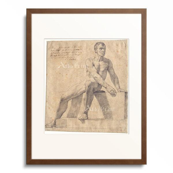 所蔵：クンストパラスト美術館Artist: Overbeck, Johann Friedrich,1789-1869 Imagetitle: Male nude sitting on a pedestal. Around 1808 Dime...