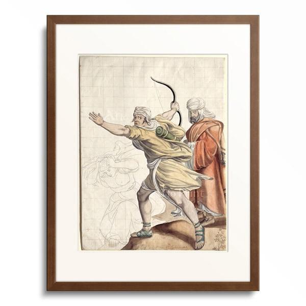 所蔵：クンストパラスト美術館Artist: Olivier, Woldemar Friedrich,1791-1859 Imagetitle: Archer on the flight. 1818 Dimensions: 35,5 x 26...