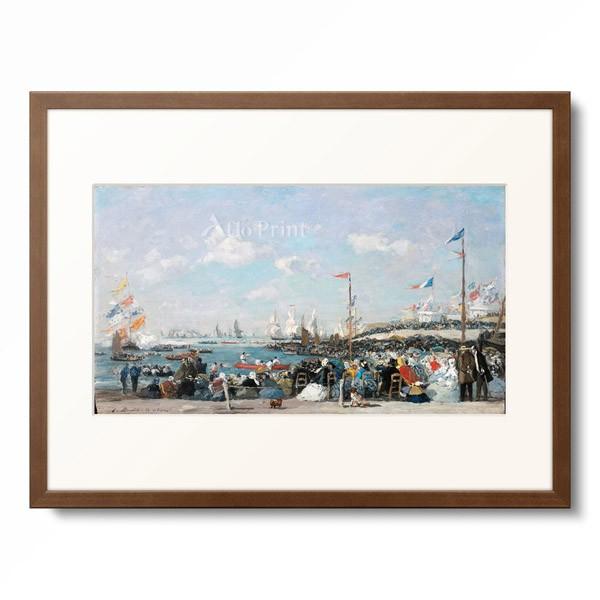 Artist: Boudin, Eugene,1824-1898 Imagetitle: Le Havre, la fete des regates. 1869 Dimensions: 21.5 X 38 cm Medium: Oil/Ca...