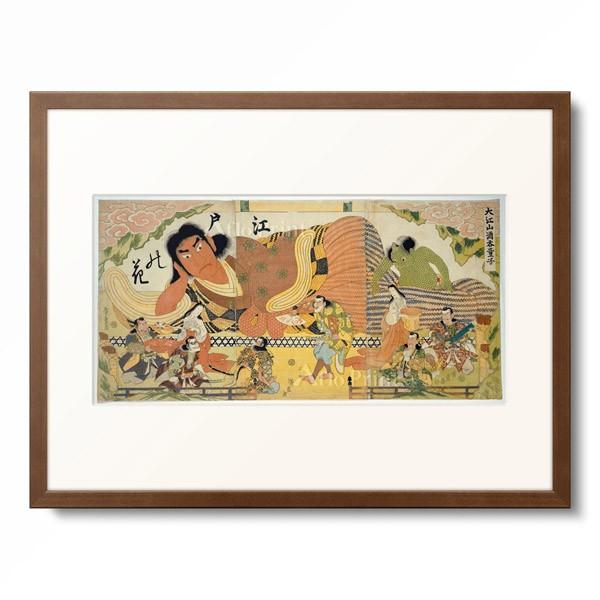 Artist: Hiroshige, Utagawa,1797-1858 Imagetitle: Flower of Edo, Great Drunkard of Oeyama. A Triptych depicting basketwor...