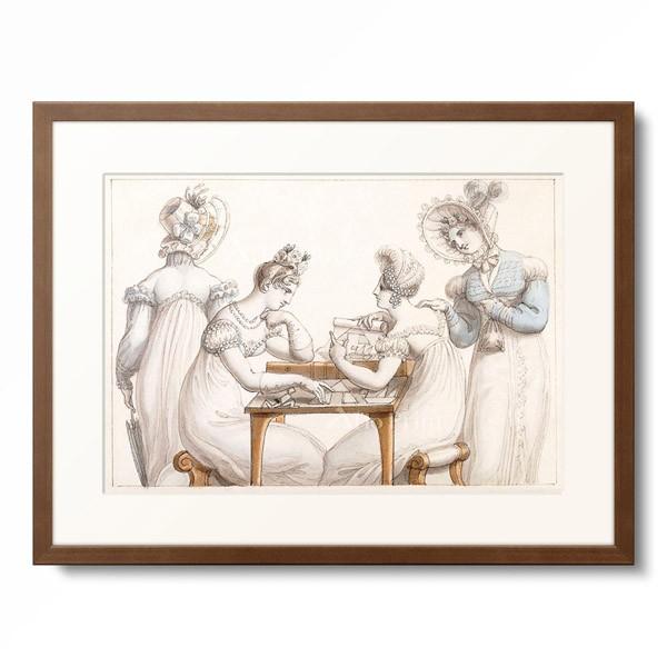 Artist: Burney, Edward Francis,1760-1848 Imagetitle: Ladies Cutting Out Silhouettes: and Ladies Conversing in an Interio...