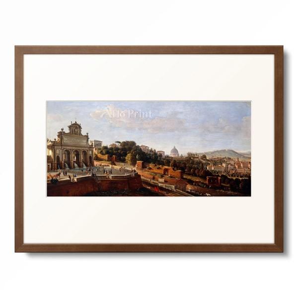 Artist: Wittel, Gaspar Adriaens van,1653-1736 Imagetitle: The Fontana dell'Acqua Paola, Rome. Dimensions: 51 x 107 cm Me...