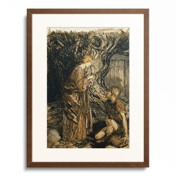 作家名： アーサー・ラッカム ( 1867年 - 1939年 ) 国籍： イギリス Artist: Rackham, Arthur,1867-1939 Imagetitle: An Illustration to 'The Rheingol...