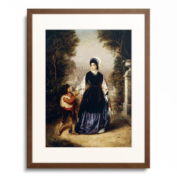 Artist: Schmitt, Nathanial,1847-1918 Imagetitle: The Generous Lady. 1874 Dimensions: 78.7 x 59 cm Medium: oil/canvas, Lo...