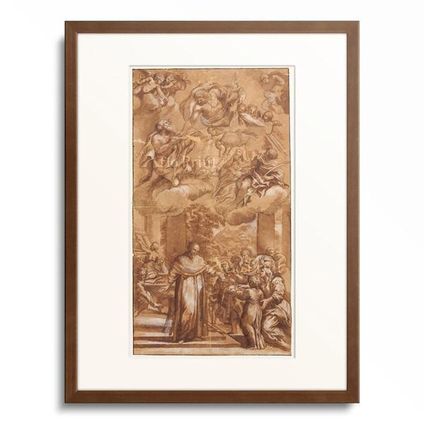 所蔵：クンストパラスト美術館Artist: Cortona,Pietro da (Pietro Berretini),1596-1669 Imagetitle: Der Hl. Ivo hilft den Armen. Dimensions...