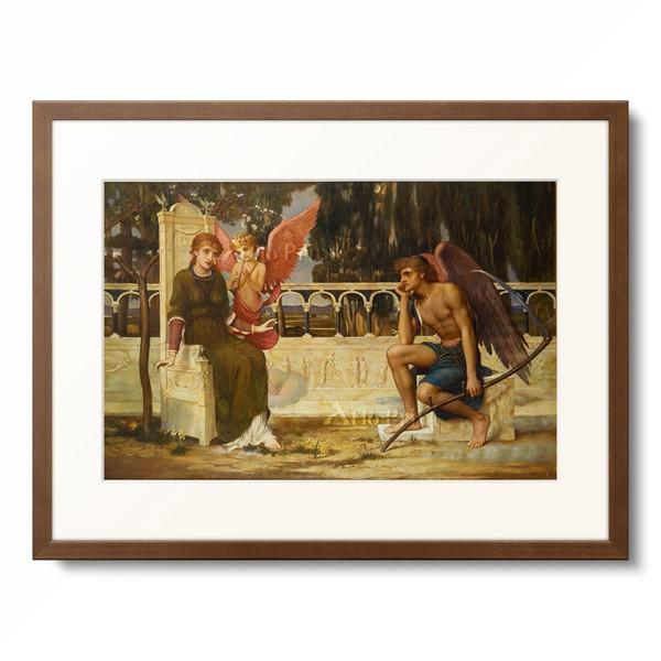 Artist: Strudwick, John Melhuish,1849-1937 Imagetitle: Love and Time. Dimensions: 36,5 x 96,5 cm Medium: oil on canvas