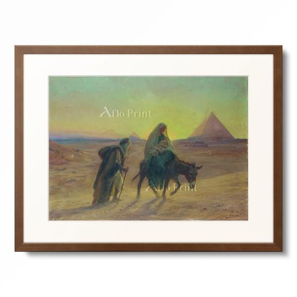 Artist: Girardet, Eugene-Alexis,1853-1907 Imagetitle: The Flight into Egypt. 19th century. Dimensions: 73 x 101 cm Mediu...