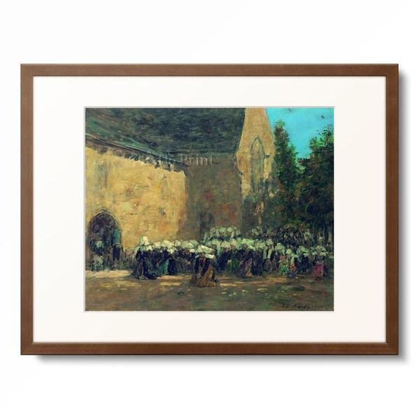 Artist: Boudin, Eugene,1824-1898 Imagetitle: Benodet. Un Pardon Dimensions: 35 x 46 cm Medium: Oil on Wood