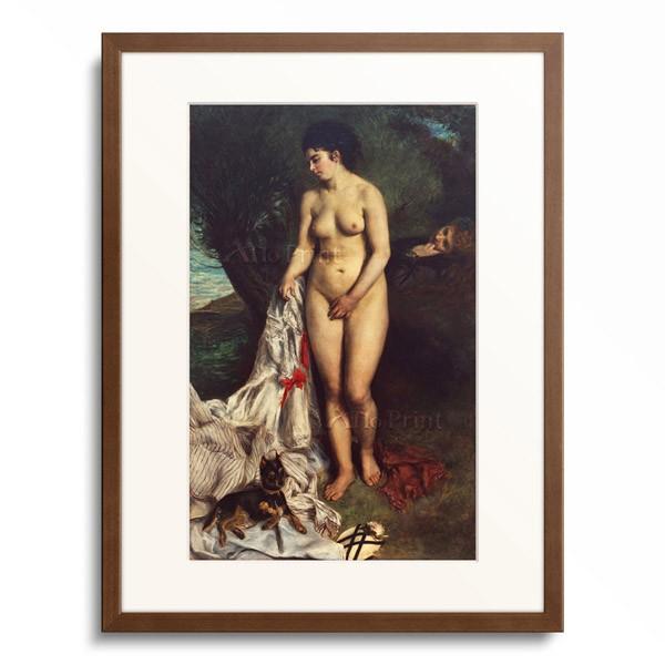 作家名： ピエール＝オーギュスト（オギュスト）・ルノワール  ( 1841年 - 1919年 ) フランスの画家ジャンル　： 印象派 Renoir, Auguste　1841-1919. "La baigneuse au griffon" ...