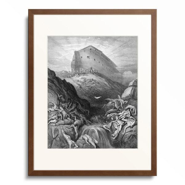 The Release of the Dove/Dore, Gustave/1832-1883."The Release of the Dove".(Genesis 8,8)./Wood engraving after the drawin...