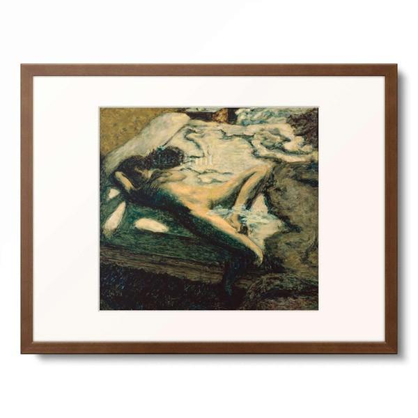 所蔵： オルセー美術館ジャンル： ナビ派　親密派フランスの画家  Bonnard, Pierre1867-1947. "Femme assoupie su un lit, ou L'indolente" (Woman dozing on a...