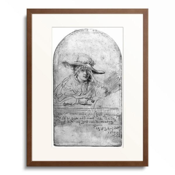 作家名： レンブラント・ファン・レイン  ( 1606年 - 1669年 )国籍： オランダ ジャンル　： バロックThis was drawn after my wife at the age of 21; on the third da...