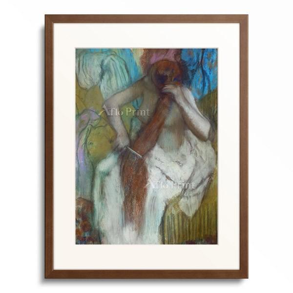 作家名： エドガー・ドガ ( 1834年 - 1917年 ) タイトル：「髪を梳く女」フランスの画家ジャンル： 印象派 所蔵：ルーヴル美術館Artist： EDGAR DEGASTitle： Femme se peignantLocatio...