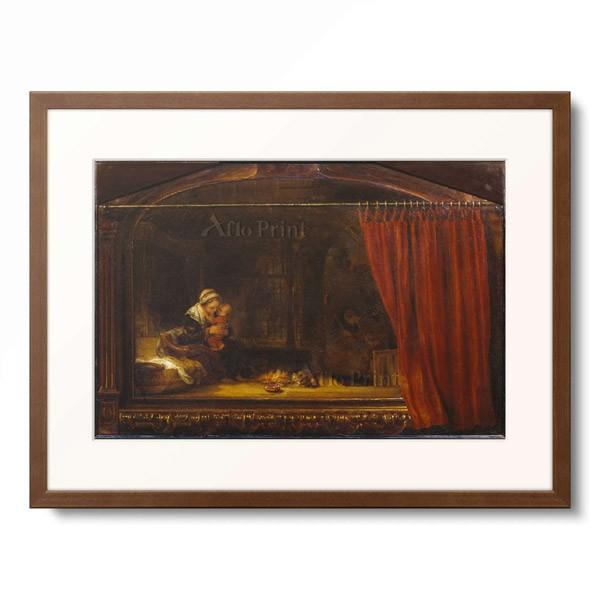 作家名： レンブラント・ファン・レイン  ( 1606年 - 1669年 ) 国籍： オランダ ジャンル　： バロック Artist： HARMENSZ VAN RIJN REMBRANDTTitle： The Holy Family wi...