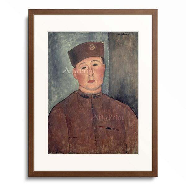 作家名： アメデオ・モディリアーニ  ( 1884年 - 1920年 ) 国籍： イタリア ジャンル： エコール・ド・パリ  Artist： AMEDEO MODIGLIANITitle： Le zuoaveLocation： Privat...