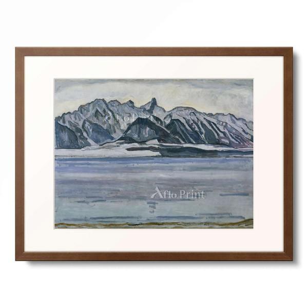 作家名：フェルディナント・ホドラー ( 1853年 - 1918年 )国籍：スイスジャンル：世紀末芸術 Artist： FERDINAND HODLERTitle： Stockhornkette im WinterLocation： Ber...