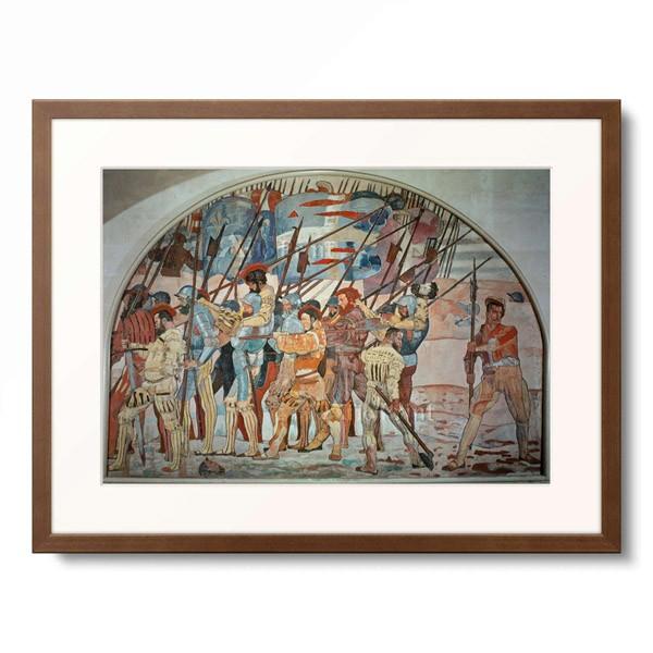 作家名：フェルディナント・ホドラー ( 1853年 - 1918年 )国籍：スイスジャンル：世紀末芸術 Artist： FERDINAND HODLERTitle： Retreat from MarignanoLocation： Genev...