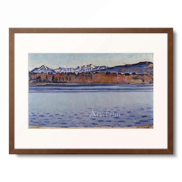 作家名：フェルディナント・ホドラー ( 1853年 - 1918年 )国籍：スイスジャンル：世紀末芸術 Artist： FERDINAND HODLERTitle： Mont Blanc seen from Quai WilsonMediu...