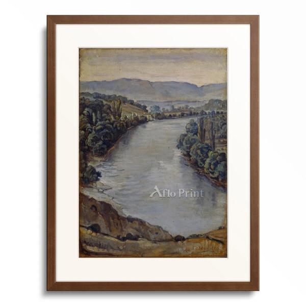 作家名：フェルディナント・ホドラー ( 1853年 - 1918年 )国籍：スイスジャンル：世紀末芸術 Artist： FERDINAND HODLERTitle： Banks of the Arve RiverMedium： PAINTI...